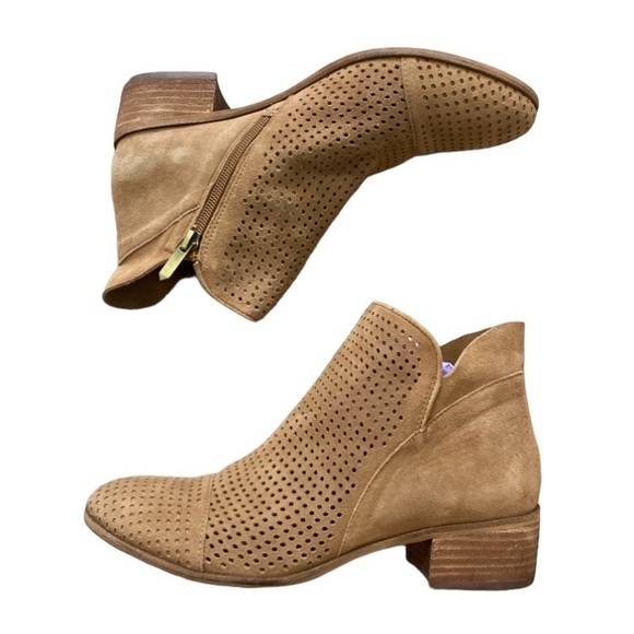 Sam Edelman | Shoes | Sam Edelman Pamina Perforated Ankle Bootie Tan ...
